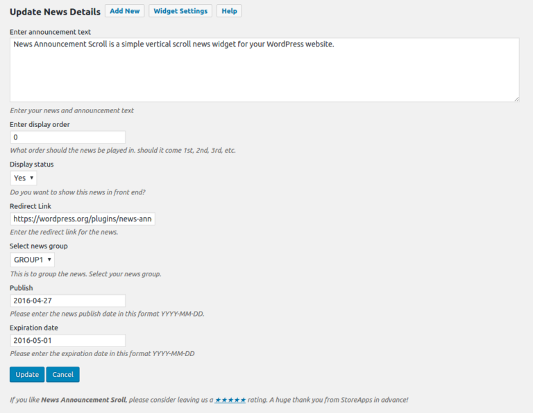 How to create/edit news & customize it - StoreApps
